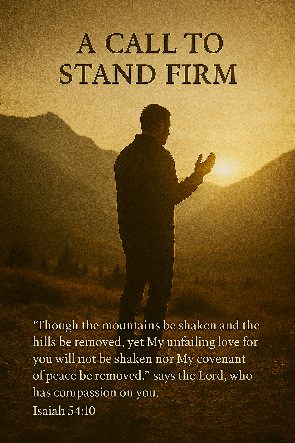 A Call to STAND FIRM – – Thoughts from the Edges